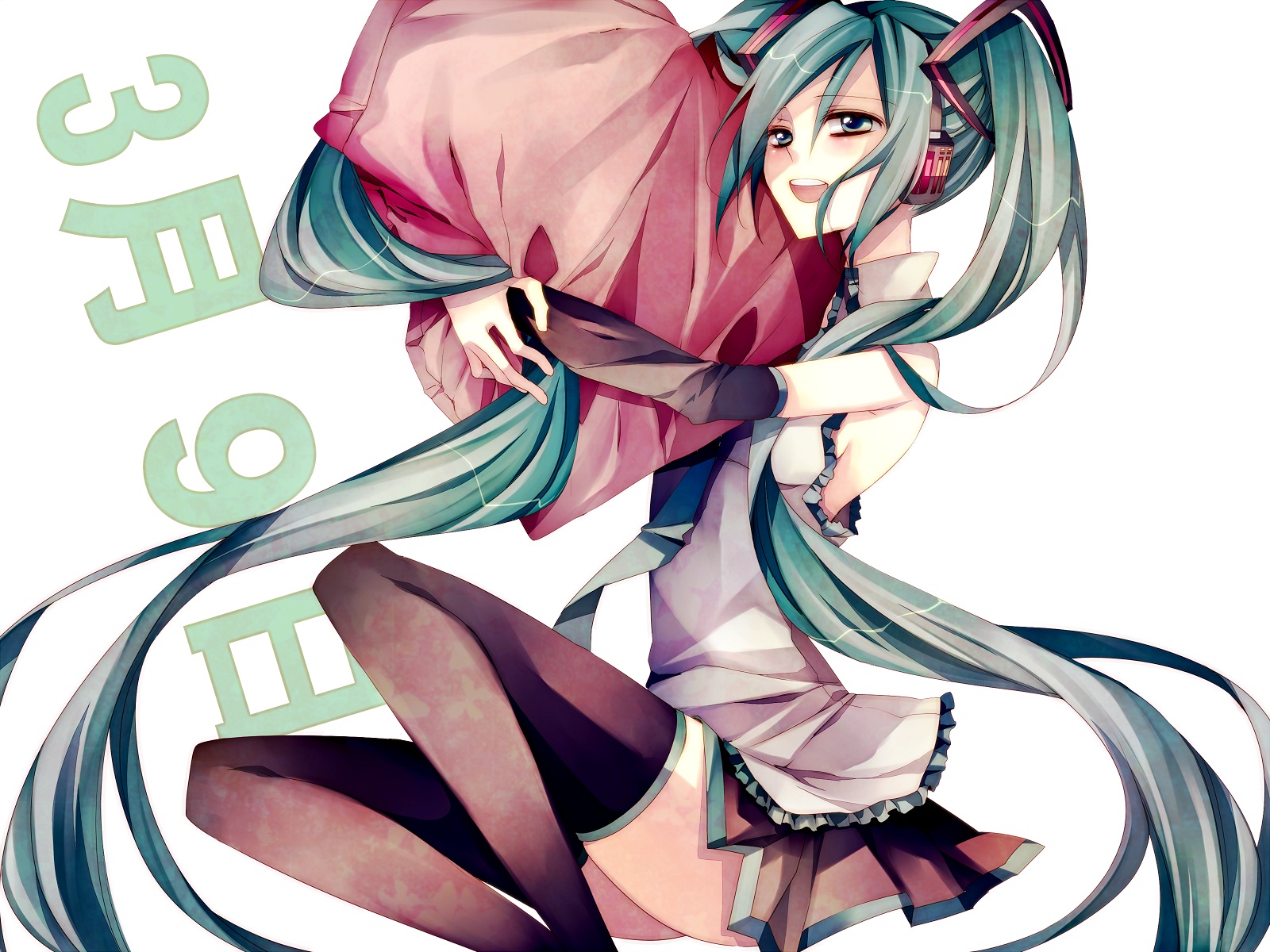 tsukioka tsukiho vocaloid hatsune miku thighhighs wallpaper | #124159 | yande.re